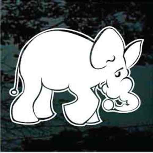 Cartoon Elephant Decals & Car Window Stickers | Decal Junky