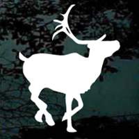 Caribou Silhouette Design Window Stickers | Decal Junky