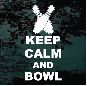 Keep Calm & Bowl Car Decals & Window Stickers | Decal Junky
