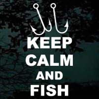 Keep Calm And Fish Decals - Decal Junky