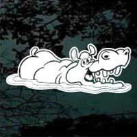 Happy Hippo Car Decals & Window Stickers | Decal Junky