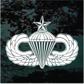 Army Airborne Senior Parachutist Badge Decals Stickers | Decal Junky