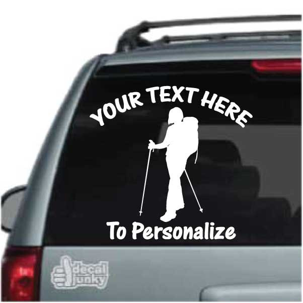 Man Hiking Decals & Car Window Stickers | Decal Junky