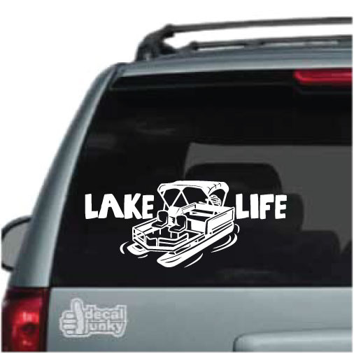 Lake Life Pontoon Boat Decals & Stickers | Decal Junky