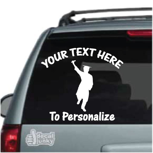 Graduation Silhouette Car Window Decal & Stickers | Decal Junky