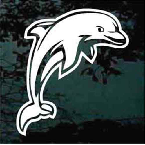 Bottlenose Dolphin Jumping Car Decals & Stickers | Decal Junky