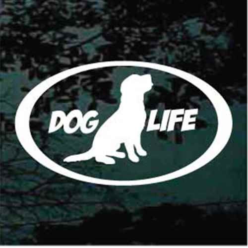 Oval Dog Life Decals & Car Window Stickers | Decal Junky