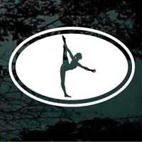Gymnastics Oval Car Decals & Window Stickers | Decal Junky