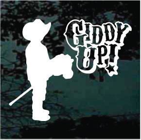 Giddy Up Little Cowboy Car Decal & Window Stickers | Decal Junky