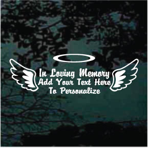Angel Wings Memorial Stickers & Car Decals | Decal Junky
