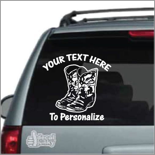 Cowboy Boots Car Decals & Window Stickers | Decal Junky