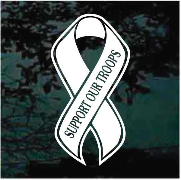 Support Our Troops Awareness Ribbon Decals & Stickers | Decal Junky