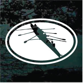 Rowing Crew Oval Car Decals & Window Stickers | Decal Junky