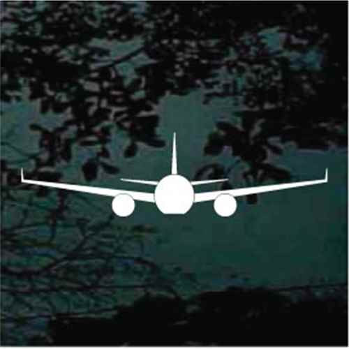 Passenger Jet Silhouette Decals Car Window Stickers - Decal Junky