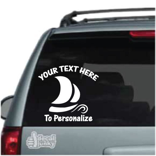 Ornamental Sailboat Car Decals & Window Stickers | Decal Junky
