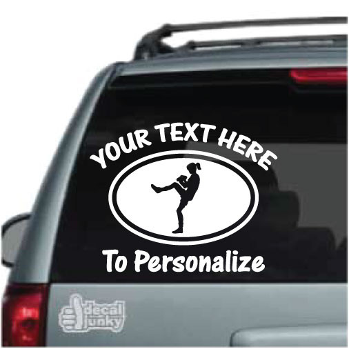 Oval Softball Pitcher Car Window Decals & Stickers | Decal Junky