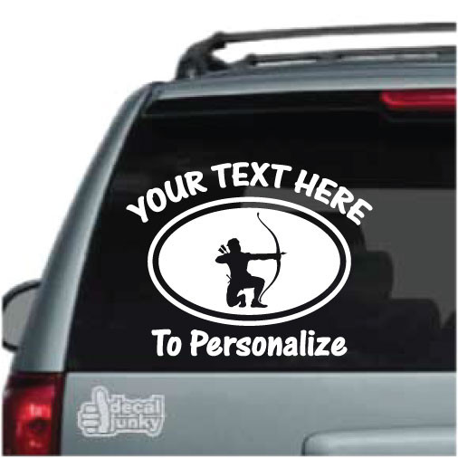 Archery Shooting Oval Car Decals & Window Stickers | Decal Junky