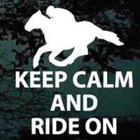 Keep Calm And Ride On Horse Car Decals & Stickers | Decal Junky