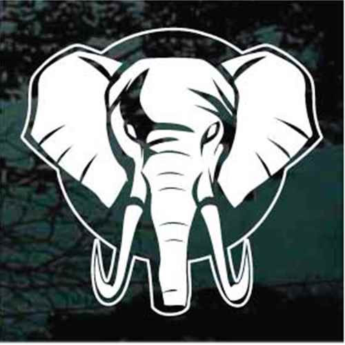 Round Elephant Head Decals & Car Window Stickers | Decal Junky