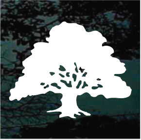 Solid Oak Tree Car Decals & Window Stickers | Decal Junky