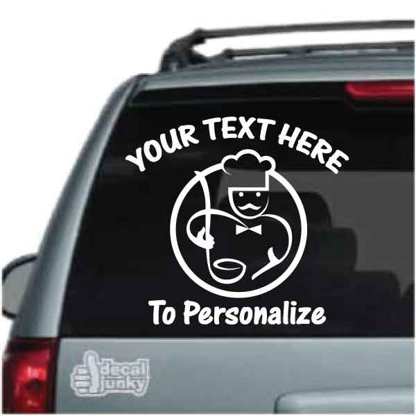Round Soup Chef Logo Decals & Stickers Personalized | Decal Junky