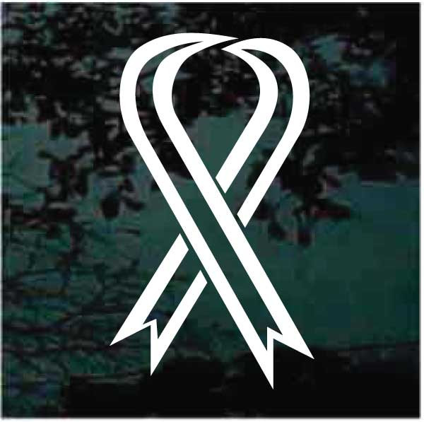 Striped Awareness Ribbon Decals & Car Window Stickers | Decal Junky