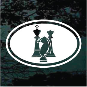 Chess Oval Car Decals & Window Stickers | Decal Junky