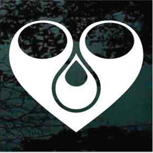 Teardrop Heart Decals Stickers for Cars Trucks Windows