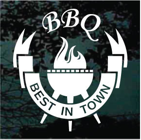 Best In Town BBQ Restaurant Sign Decals Stickers at Decal Junky