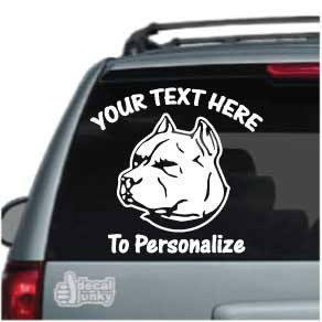 Good Looking Pitbull Head Decals & Car Window Stickers | Decal Junky