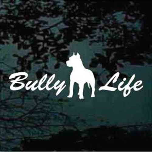Bully Life Pitbull Car Decals & Window Stickers | Decal Junky
