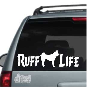 Ruff Life Akita Dog Car Decals & Window Stickers | Decal Junky