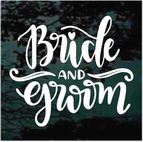 Bride & Groom Sign Decals & Stickers | Decal Junky
