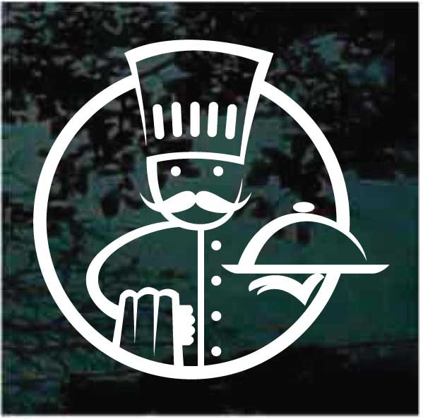 Round Chef Logo Decals & Window Stickers Personalized | Decal Junky