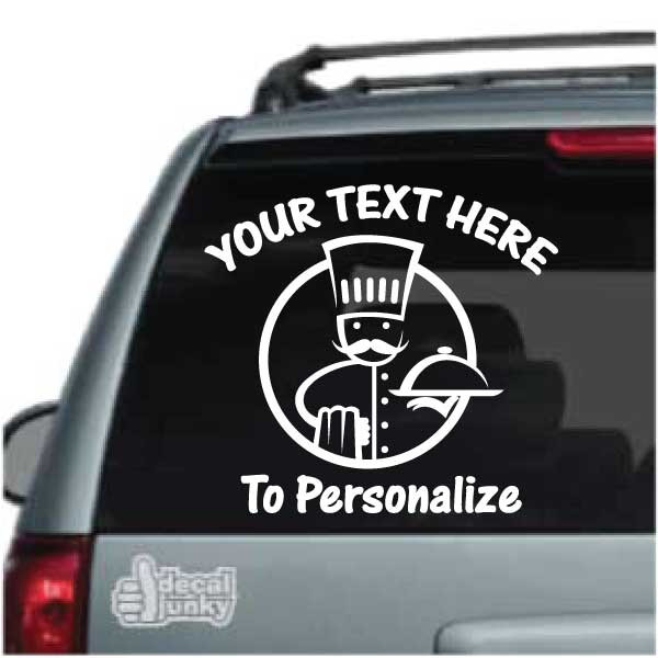 Round Chef Logo Decals & Window Stickers Personalized | Decal Junky