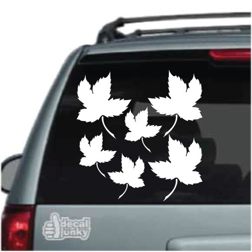 Set Of Six Maple Leaves Decals & Stickers | Decal Junky
