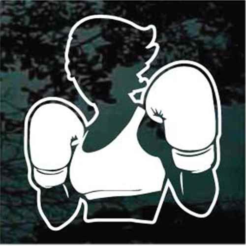 Woman Boxer Car Decals & Window Stickers | Decal Junky