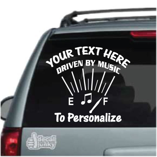 Driven By Music Decals & Stickers | Decal Junky