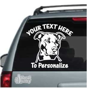 True To Life Pitbull Head Car Decals & Window Stickers | Decal Junky
