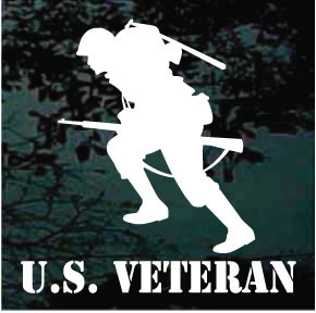 U.S. Veteran Soldier Car Window Decals & Stickers | Decal Junky