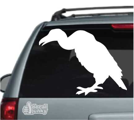 Buzzard Standing Silhouette Car Window Decals | Decal Junky
