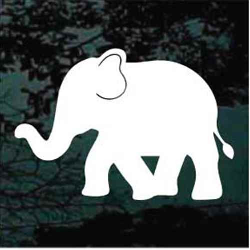Elephant Walking Silhouette Car Window Decals & Stickers | Decal Junky