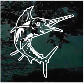 Realistic Marlin Fish Car Decals & Window Stickers | Decal Junky