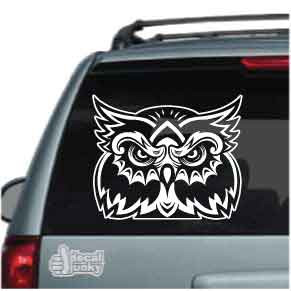 Mean Owl Face Car Decals & Window Stickers | Decal Junky