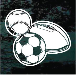 Baseball Football Soccer Car Decals & Window Stickers | Decal Junky