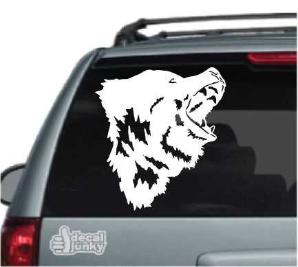 Realistic Bear Head Car Window Decals & Stickers | Decal Junky