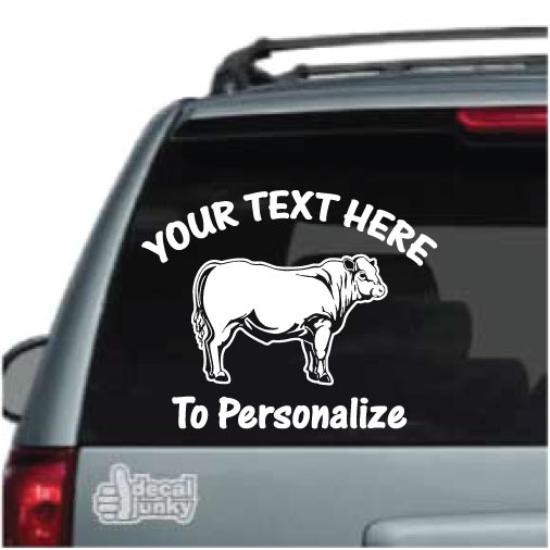 Charolais Cow Decals Custom Vinyl Stickers | Decal Junky