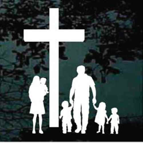 Christian Family At The Cross Decals - Decal Junky