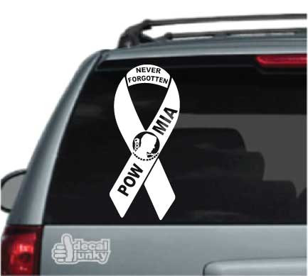 POW MIA Awareness Ribbon Car Window Decals | Decal Junky