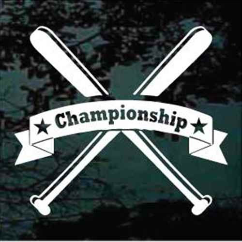 Championship Baseball Car Decals & Window Stickers | Decal Junky